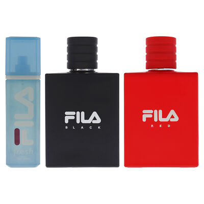Fila Mens Cologne Gift Set - Fila Fresh, Fila Black, Fila Red - 3 pc | eBay