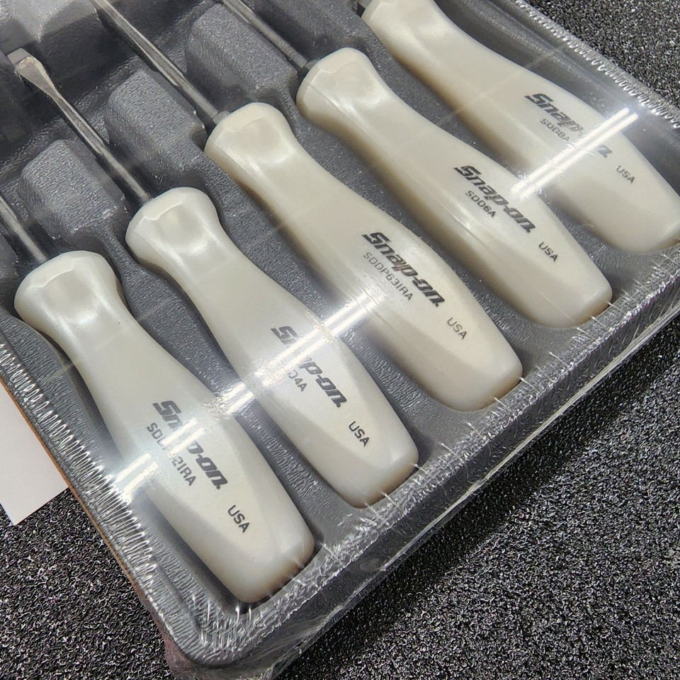 Snap-on Tools USA NEW 7pc PEARL WHITE Combination Screwdriver Set ...
