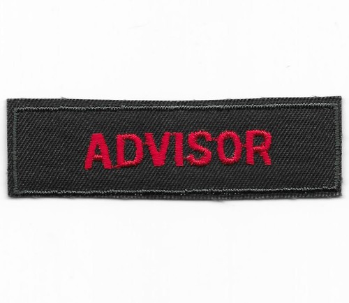 1972-1979 Advisor Position Patch Right Twill Plastic Back Exploring ...