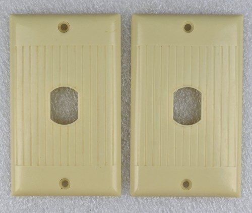 2x VTG Sierra Despard Interchangeable Line Wall Plate Ivory Ribbed ...