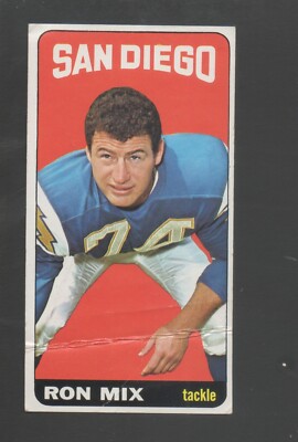 1965 Topps Football Card #168 Ron Mix-San Diego Chargers G-Vg Card | eBay