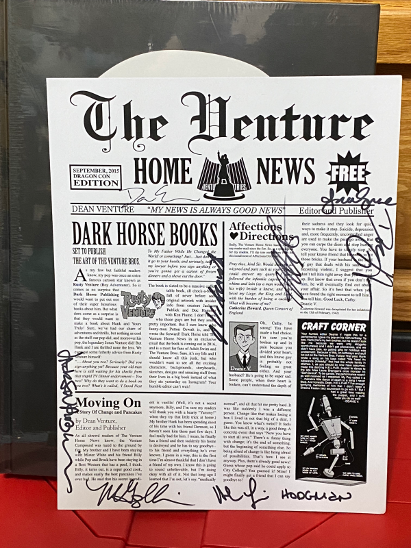 Go Team Venture! Art & Making of The Venture Bros SEALED + Signed Promo ...