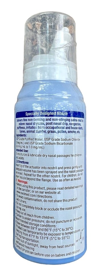 3 Pack NeilMed NasaMist Nasal Mist Saline Spray 2.7oz Sinus Allergy ...