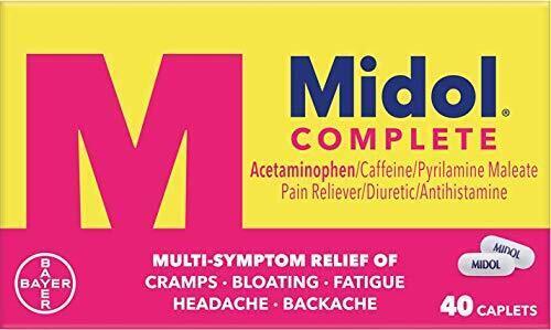 Bayer Midol Complete Pain Reliever Caplets Multi-Symptom Maximum ...