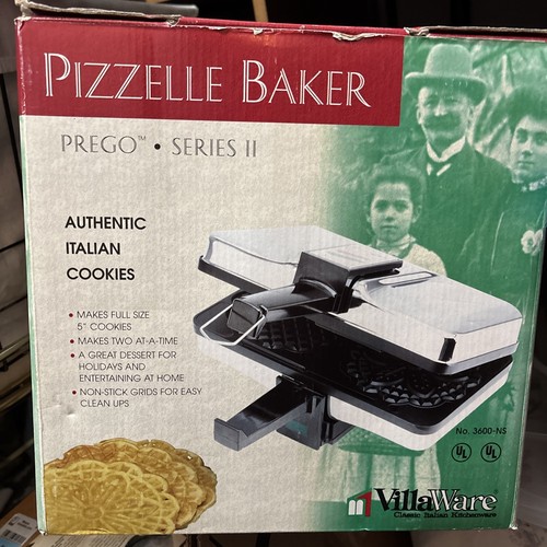 Vintage VillaWare Prego Pizzelle Italian Cookie Maker Baker Series II ...