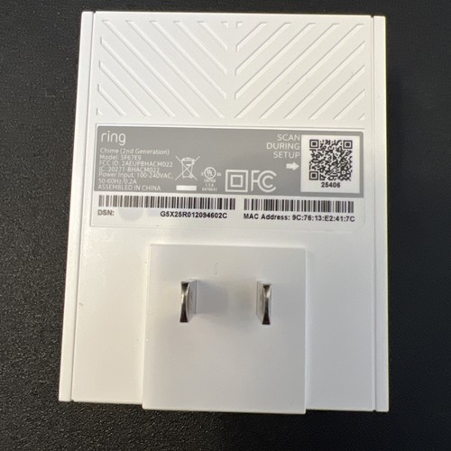 Ring Chime 2nd Generation Wireless Plug-In Chime 5AT1S2 | eBay