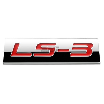 BUMPER STICKER METAL EMBLEM DECAL TRIM BADGE 3D POLISHED RED LETTERING ...