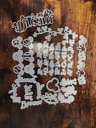 Disney Lot Of 7 Mickey Metal Cutting Dies Sports Ears Alphabet ...
