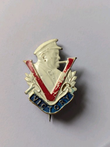 Winston Churchill V Victory Vintage Pin Badge | eBay
