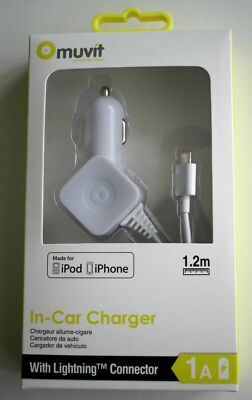MUVIT UNIVERSAL iPhone SE 7 8 X 11 12 13 14 MFi-Certified 12V/24V CAR ...