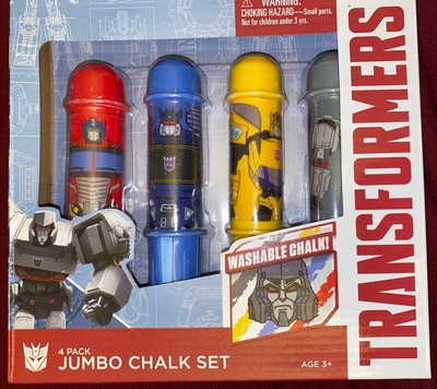 Hasbro Transformers Jumbo Chalk Holders 4 Pack Set bright Colors Ages 3 ...