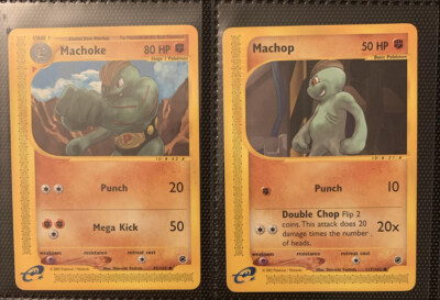 Expedition Base Set Machop + Machoke 117/165 85/165 2002 Vintage ...