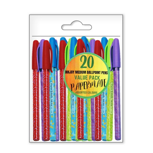 Paper Mate Ballpoint Pens Biro Inkjoy - 20 Assorted - Value Pack - Uk ...