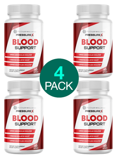 4-PACK-Pressure X Blood Pills - Pressure X Supplement For Blood Support ...