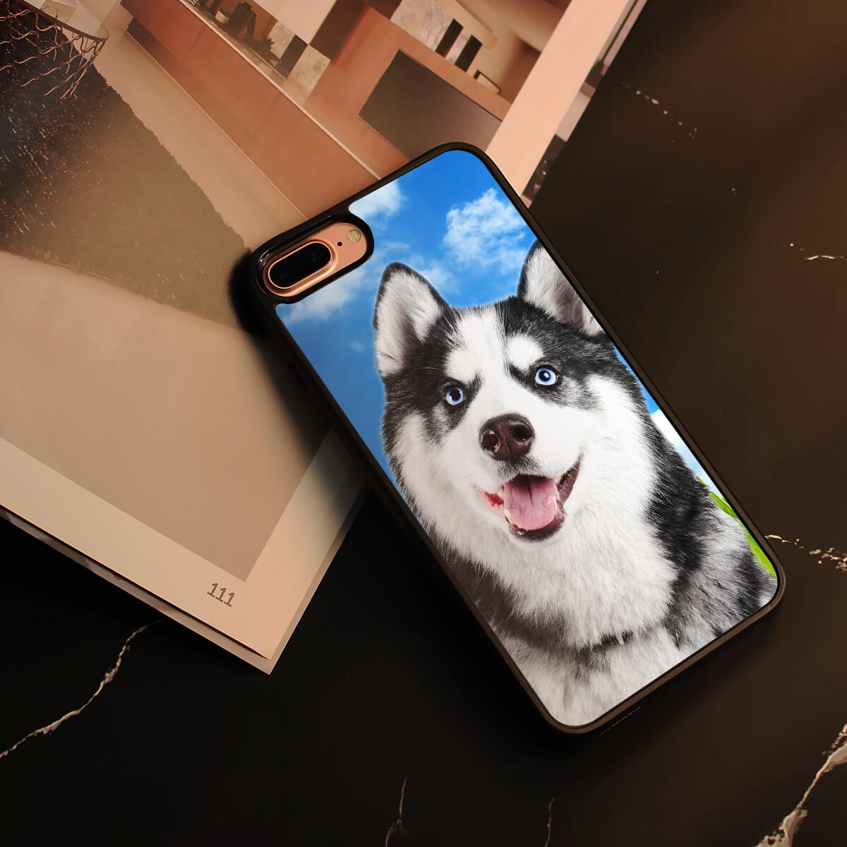 ( For iPhone 8 ) Back Case Cover AJ12987 Husky Dog | eBay