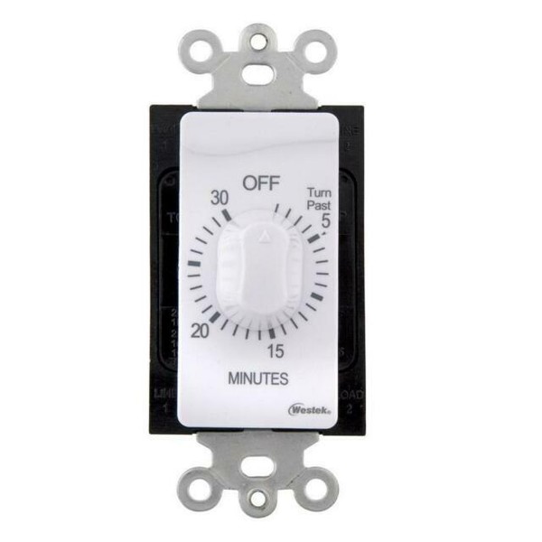 Westek Tmsw30mw Hardwire Indoor In wall 30 Minute Mechanical Countdown Timer White For Sale Westek Tmsw30mw Hardwire Indoor In wall 30 Minute Mechanical Countdown Timer White For Sale