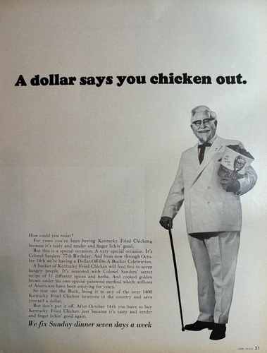 1967 Kentucky Fried Chicken Colonel Sanders Bucket Secret Recipe VTG ...
