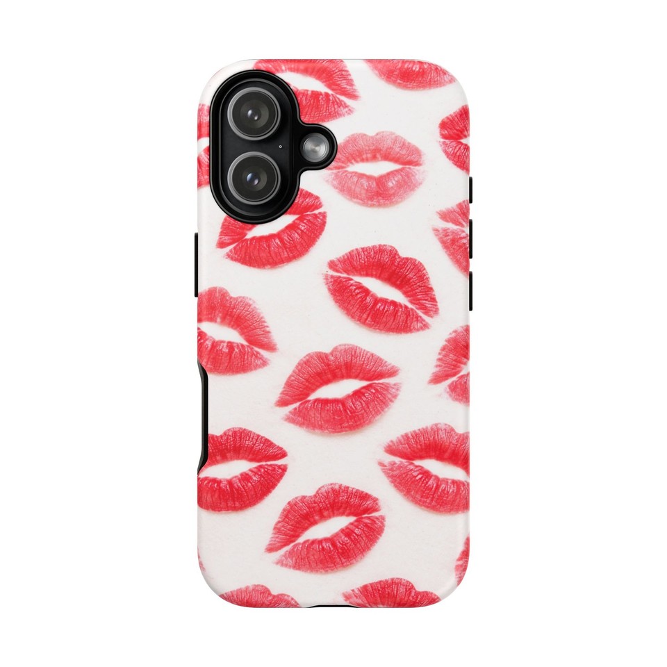 Red Lipstick Kiss Phone Case – Sexy Lip Print Pattern Tough Protective ...