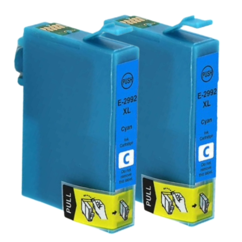 2 Cyan Ink Cartridges 29XL - Epson XP-235 XP-247 XP-257 XP-332 XP-342 ...