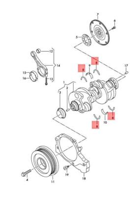 Genuine Set Of Thrust Washers AUDI VW 100 quattro 80 90 078198421 | eBay