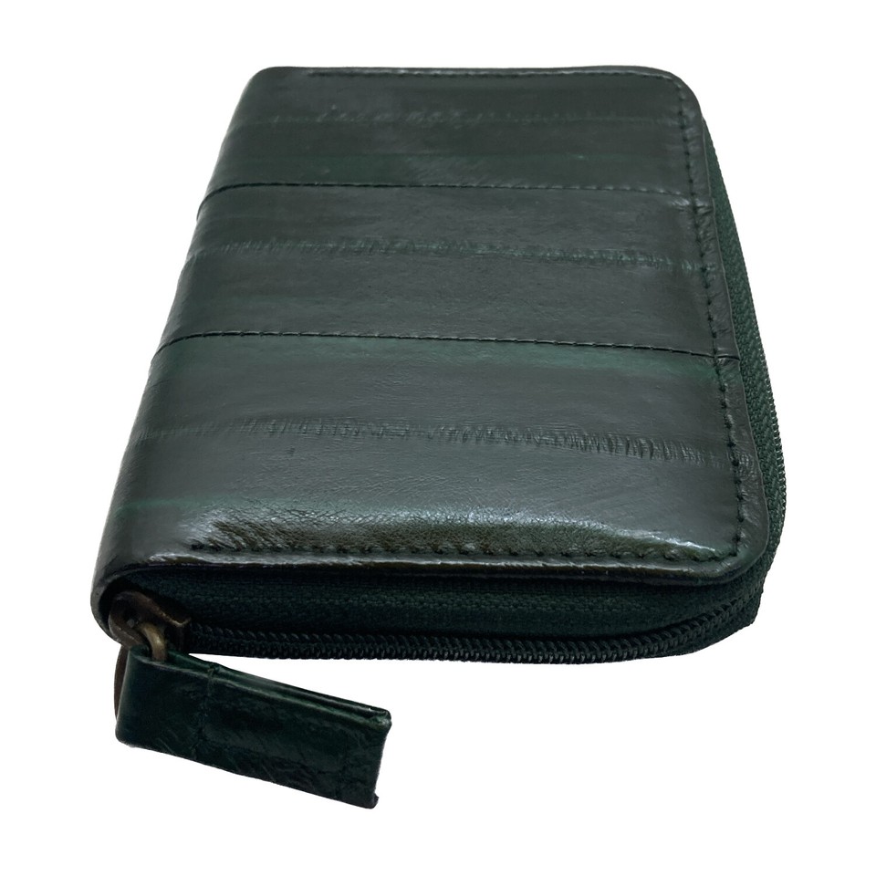 Genuine Eel Skin Coin Purse, Credit Card Zippered Wallet | eBay
