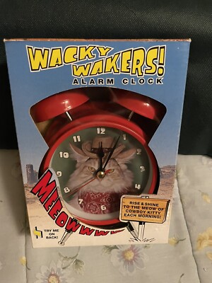 Wacky walkers alarm clock . when clock is set to alarm it meows. wow | eBay