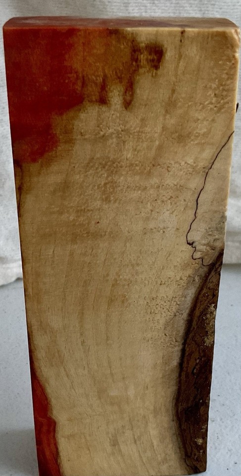 Stabilized Spalted Flaming Red BOX ELDER Knife Scales 1-pcs 7/8”x2”x5 1 ...