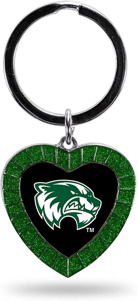 NCAA Utah Valley Wolverines NCAA Rhinestone Heart Colored Keychain ...