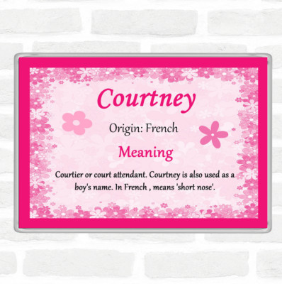 Courtney Name Meaning Jumbo Fridge Magnet Pink | eBay UK