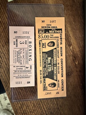 2 Muhammad Ali v.s Buster Mathis Sr. Boxing Tickets Original Unused ...