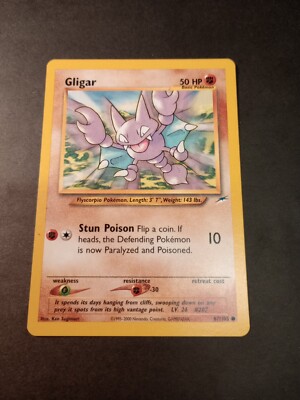 Pokemon Neo Destiny Gligar Common Card 67/105 LP | eBay
