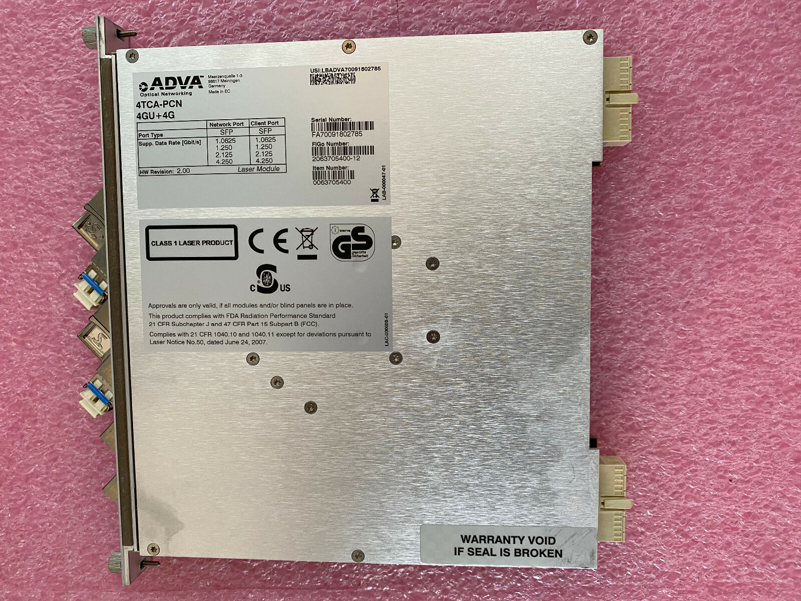 Adva 4TCA-PCN-4GU+4G: 4-port 4G TDM Module 0063705400 | eBay