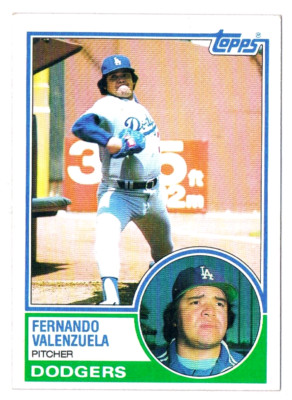 RIP 1983 Topps FERNANDO VALENZUELA Los Angeles Dodgers MLB #40 Baseball ...