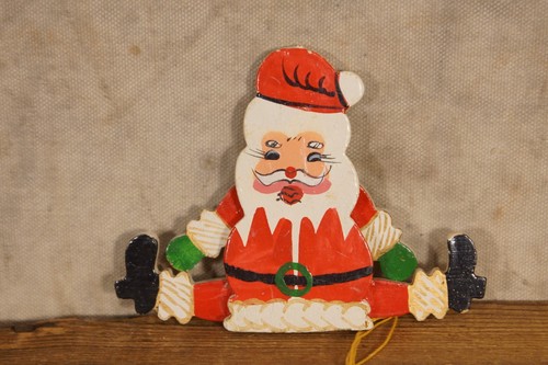 Mid Century Modern Wooden Santa Claus Figure 1950's | eBay