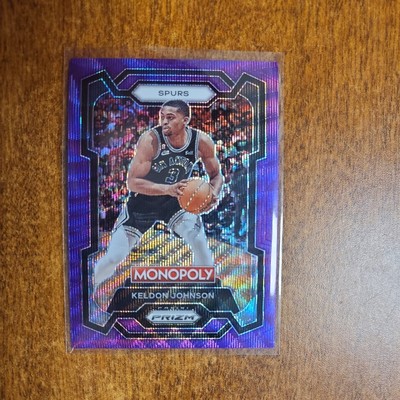 2023-24 Panini Prizm Monopoly Keldon Johnson Purple Wave #79 San ...