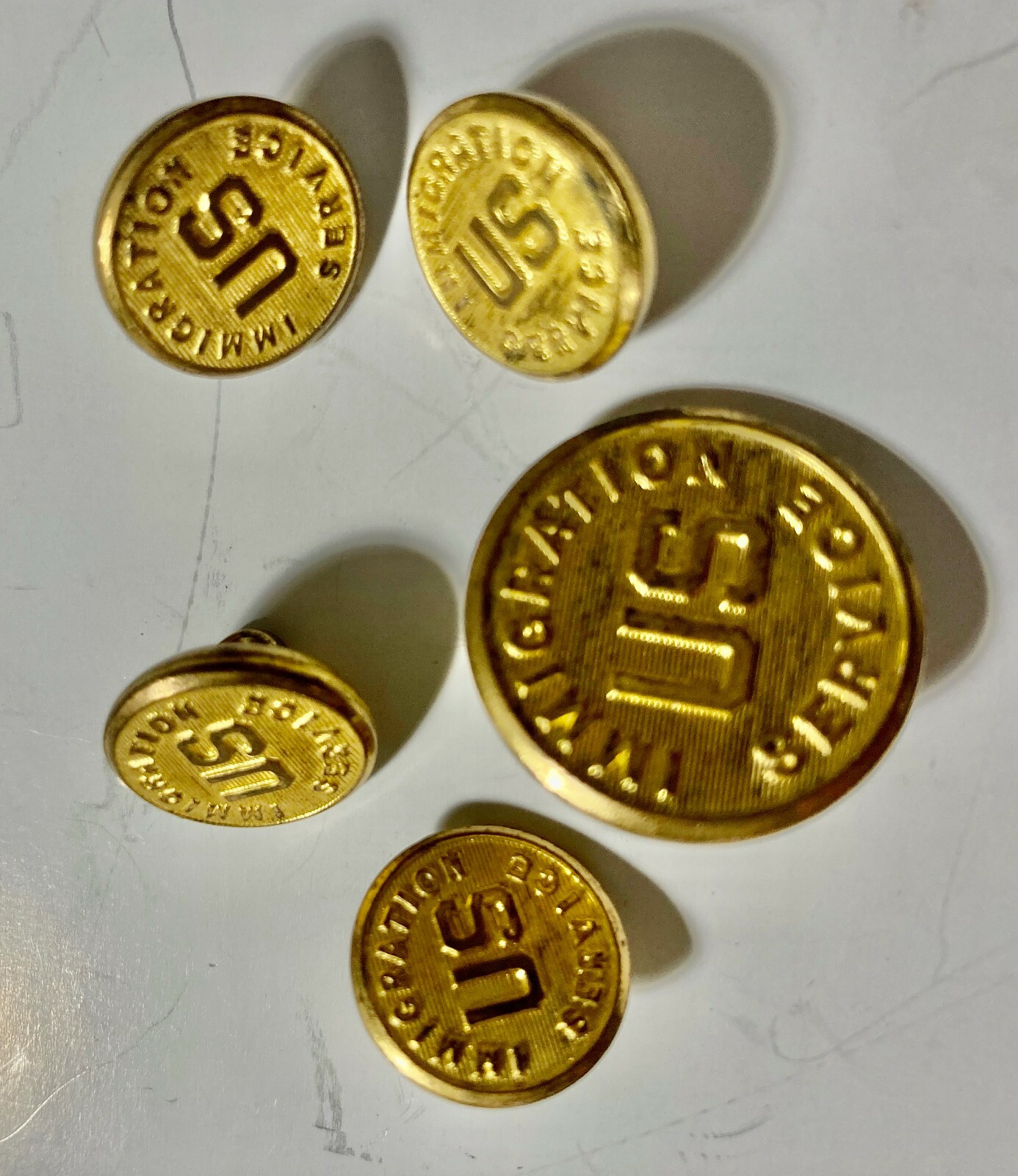 INS, Original Authentic US Immigration Buttons for INS Inspector ...
