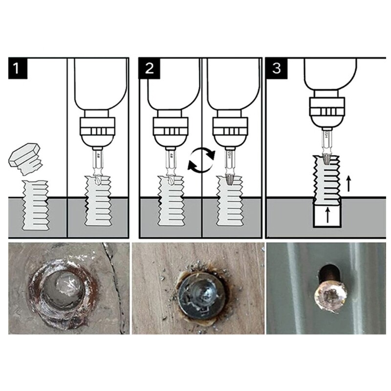 33Pcs Damaged Screw Extractor Kit Disassemble Screws Bolt Stud Slip ...