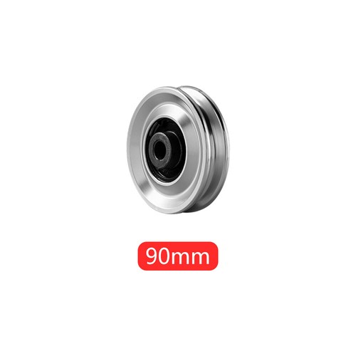 10X 90mm Aluminum Bearing Pulley Wheel Cable Machine Home Gym Fitness ...