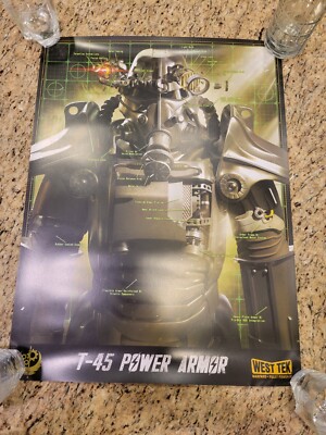 Fallout 4 76 New Vegas T-45 Power Armor Poster Lithograph Print Art ...