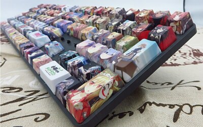 Glorious Top Tier Anime Waifu Custom Keycap Set For Mechanical Keyboard ...