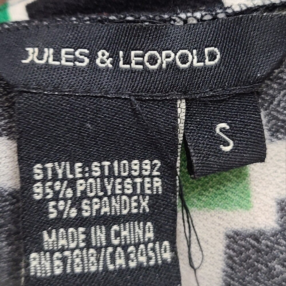 Jules & Leopold Black and Green Chain Front Dress siz… - Gem