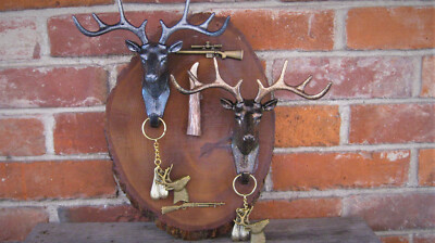 Gold Buck Balls Key Chain Antlers Keychain Deer Elk Gift Key Ring No ...