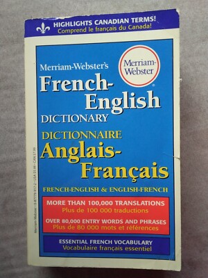 Miriam Webster's French- English Dictionary (& English- French) 2000 ...