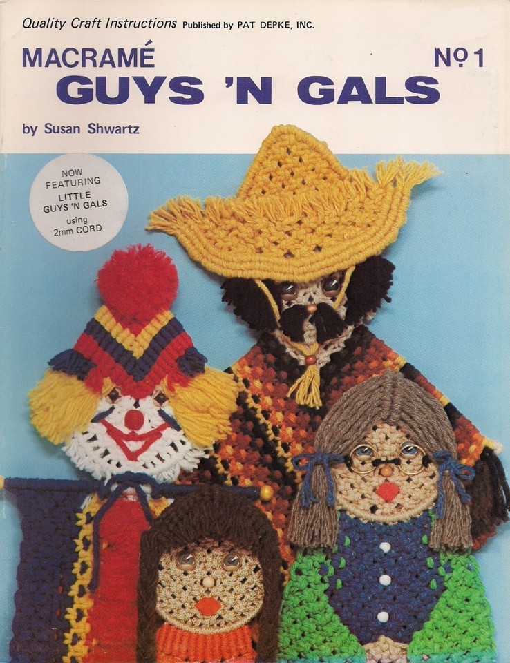 Macrame Gingerbread Boy & Girl, Scarecrow Decor Guys 'N Gals No. 1 PD ...