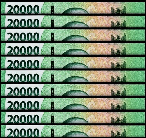 Indonesia 20000 RUPIAH P-166 2022 x 10 Pcs Lot Bundle (200000) UNC ...