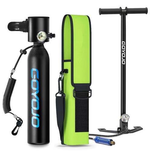 0.5L Mini Scuba Tank with Pump | Portable Divng Lung Tank Emergency Air ...