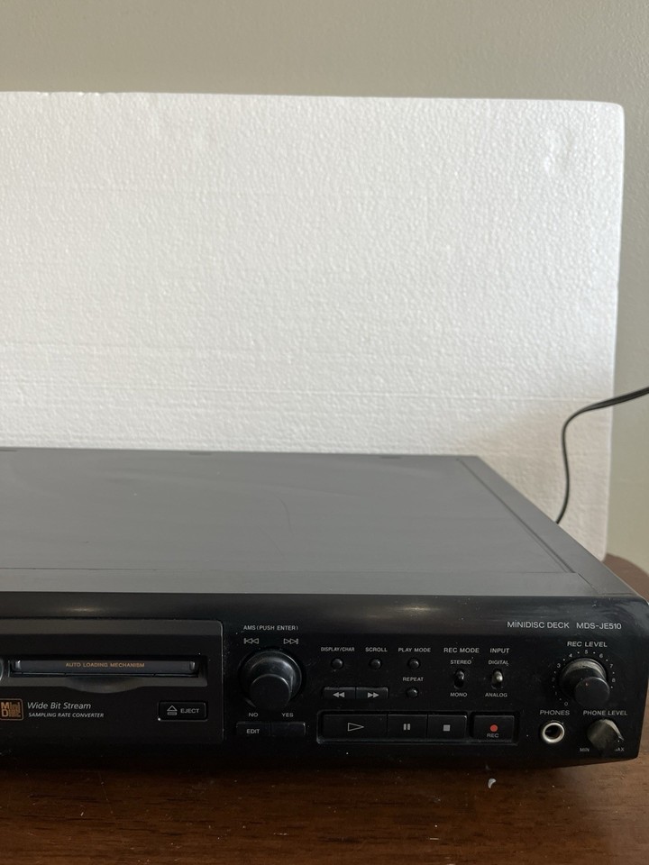 Sony MDS-JE510 Mini Disc Deck Player Works @Eject Makes Clicking Noise ...