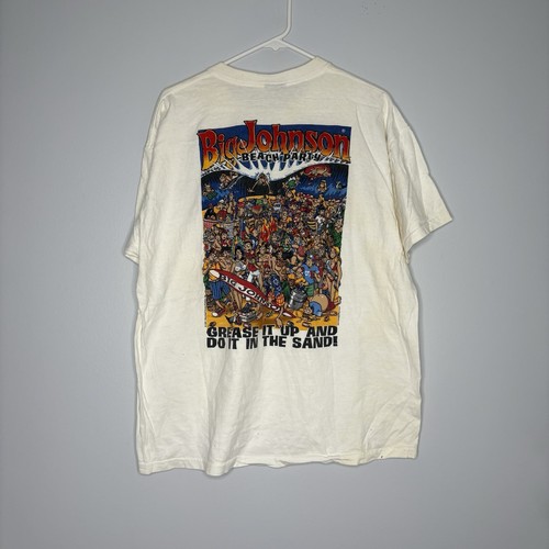 Vintage 2001 Big Johnson Grease it Up Beach Party T Shirt Men’s Size XL ...