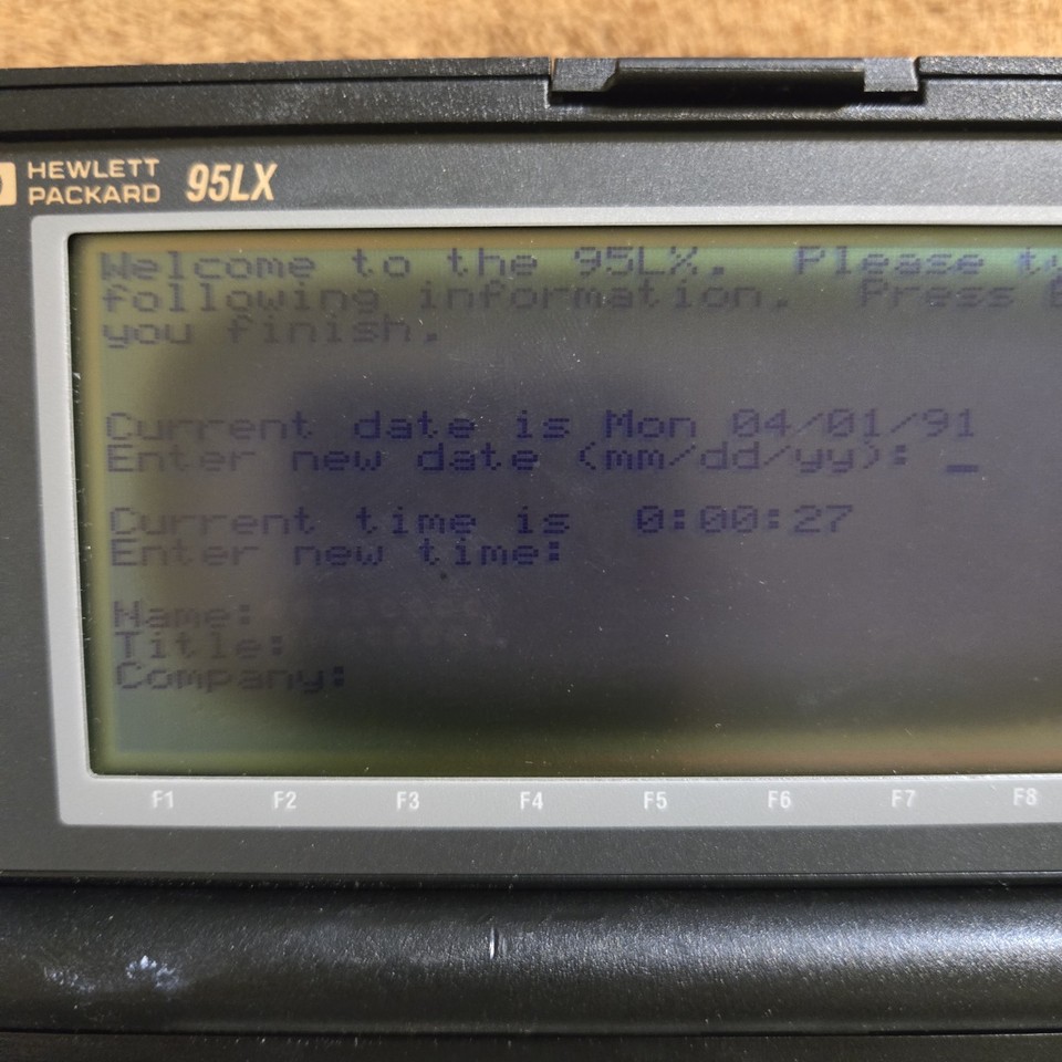 Vntg Hewlett Packard HP 95LX Palmtop Handheld Computer MSDOS Lotus 123 ...