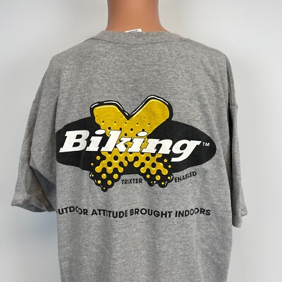 Trixter X Exercise Bike Company Double Sided T Shirt Vtg 2000s Grey ...